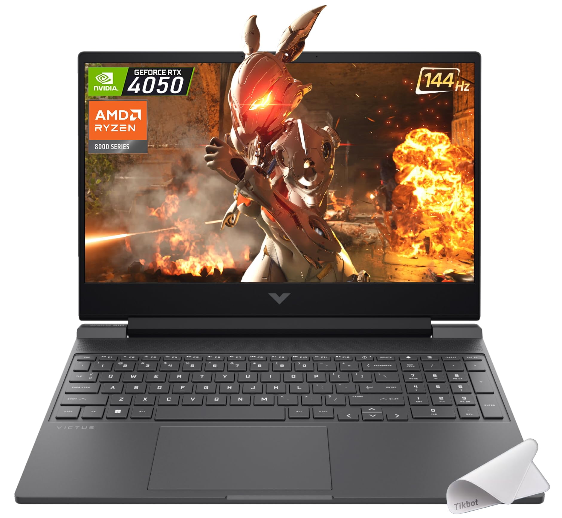 HP Victus Gaming Laptop, 15.6-inch FHD IPS 144Hz, AMD Ryzen 5-8645HS, NVIDIA GeForce RTX 4050 ...