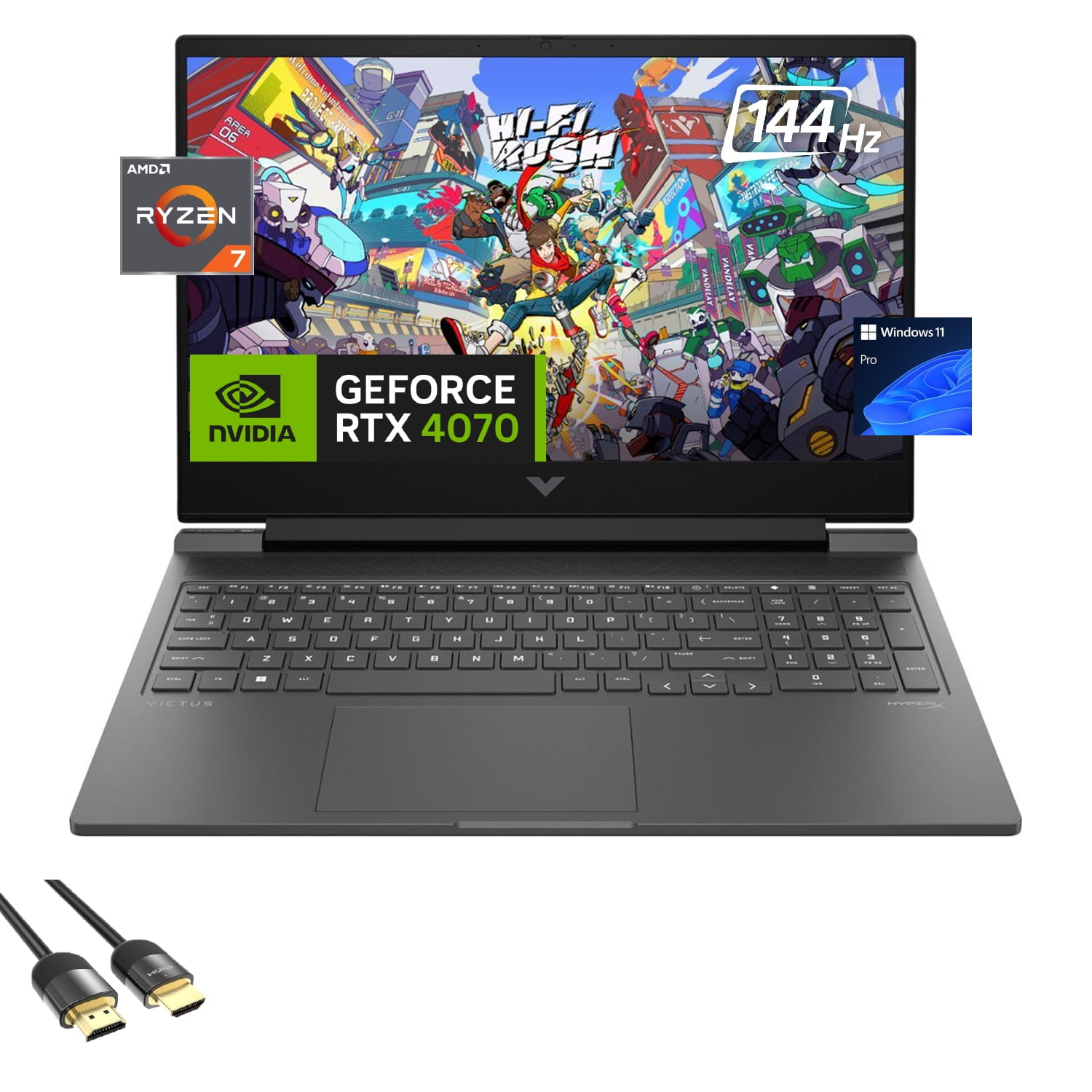 HP Victus Gaming Laptop, 16.1" FHD 144Hz Display, AMD Ryzen 7 8845HS ...