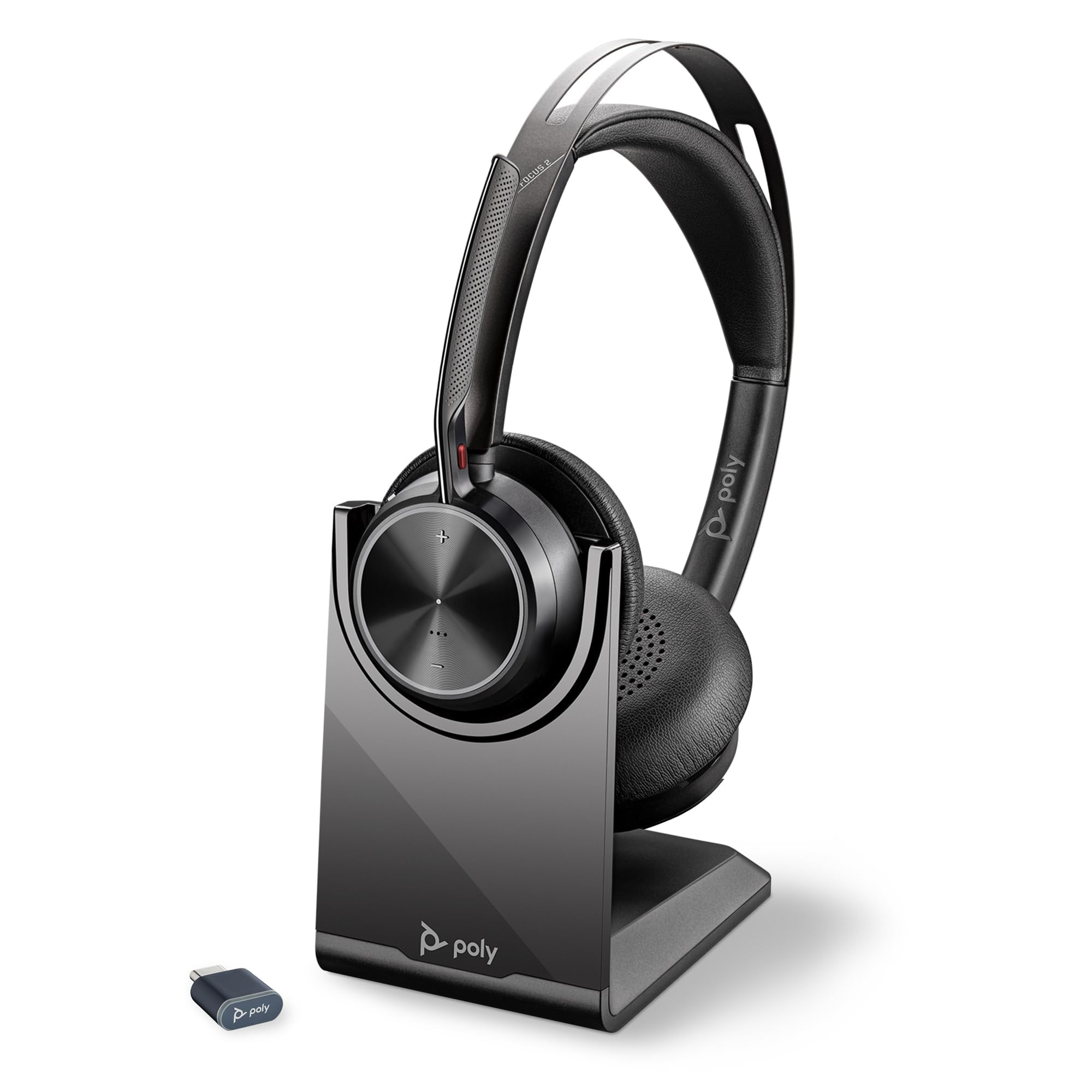 Poly Voyager Focus 2 UC Wireless Headphones with Mic Headset & Charge ...