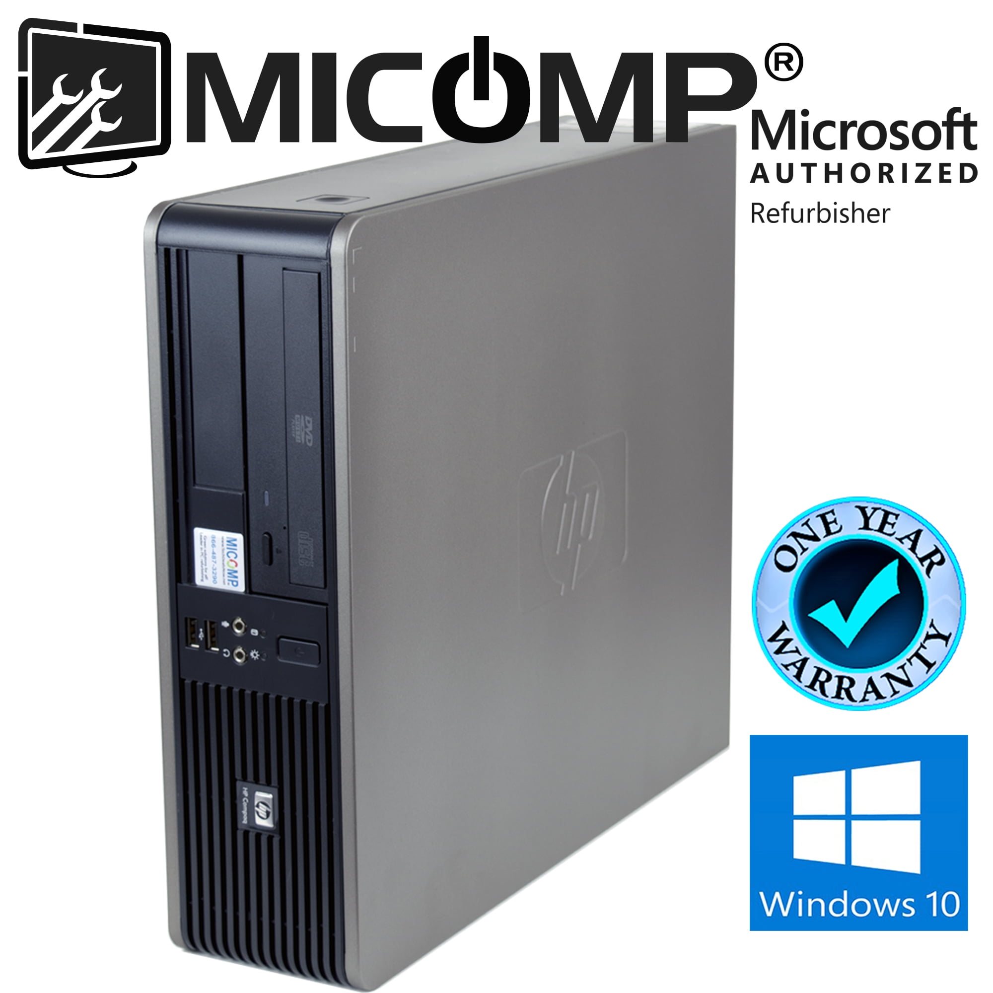 HP Windows 10 Home Desktop Computer PC 2.93Ghz 4GB 1TB DVD - Walmart.com