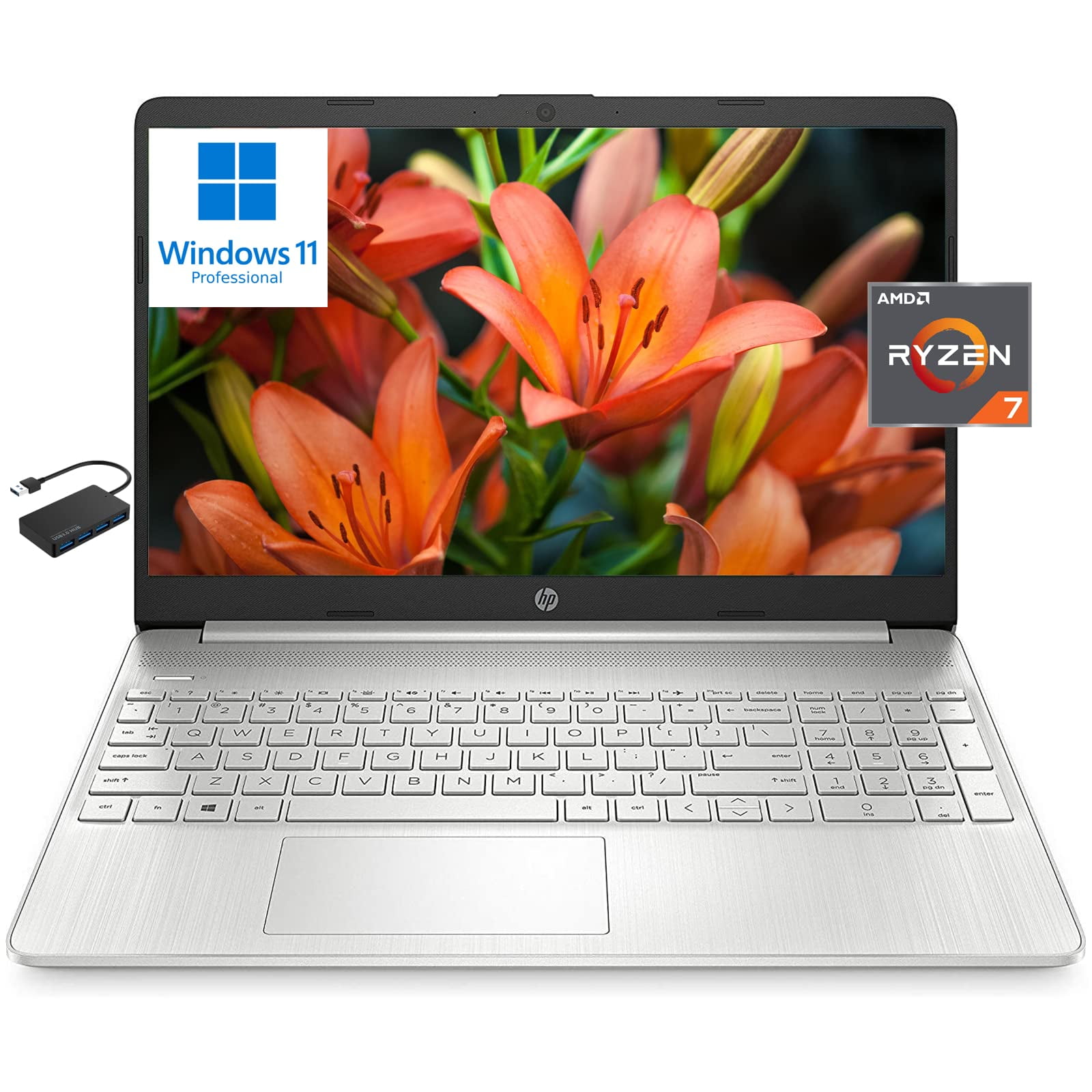 HP [Windows 11 Pro] 15 15.6" HD Business Laptop Computer, 8-Core AMD ...