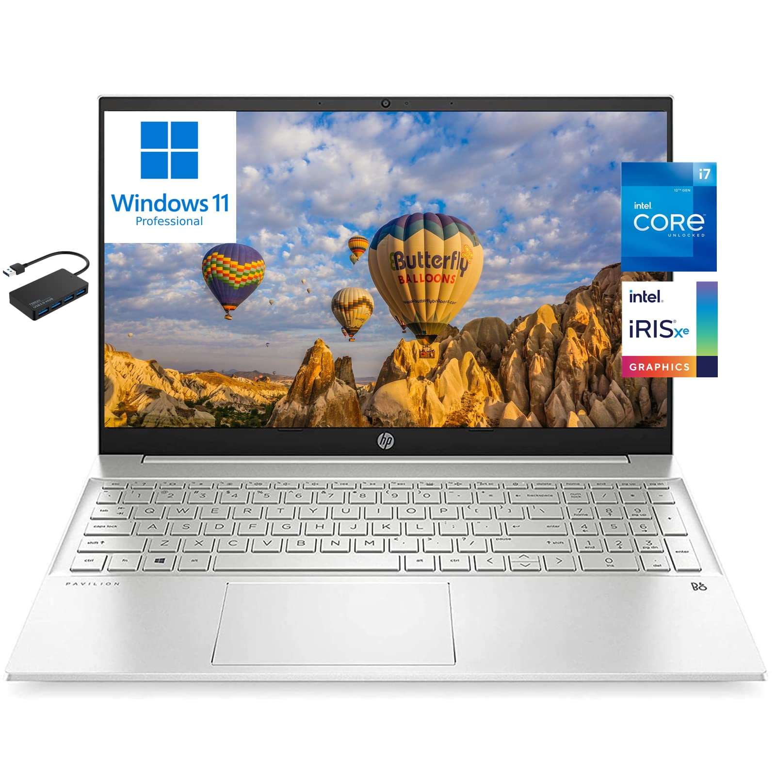HP [Windows 11 Pro] Pavilion 15 15.6" FHD IPS Business Laptop, 4-core 11th Gen i7-1165G7(Up to 4 ...