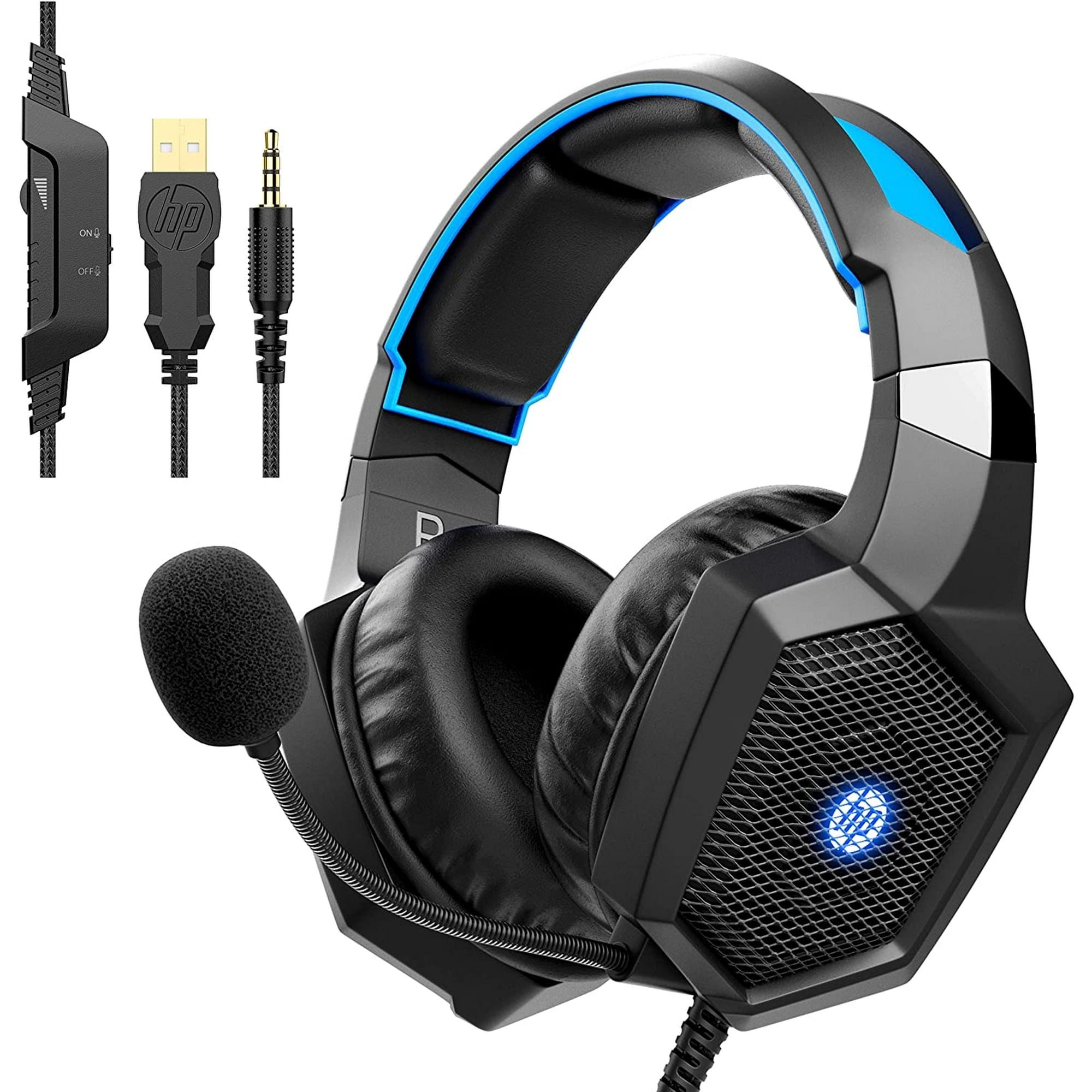 Pre-Owned HP Wired Stereo Gaming Headset W Mic Over Ear PS4 Headset ...