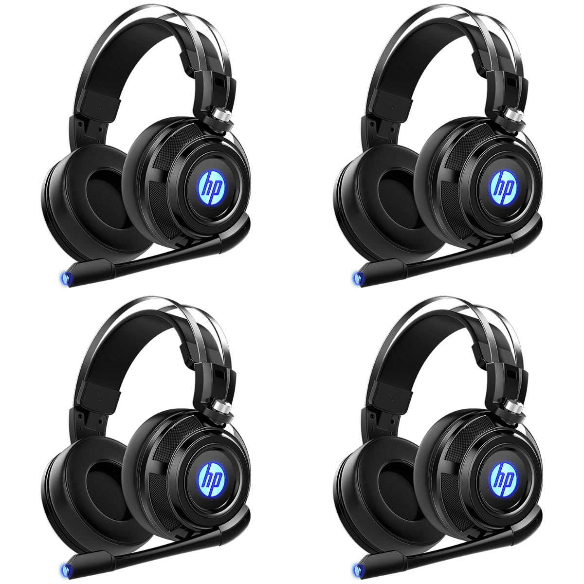 (4 pack) HP Wired Stereo Gaming Headset with mic, for PS4, Xbox One ...