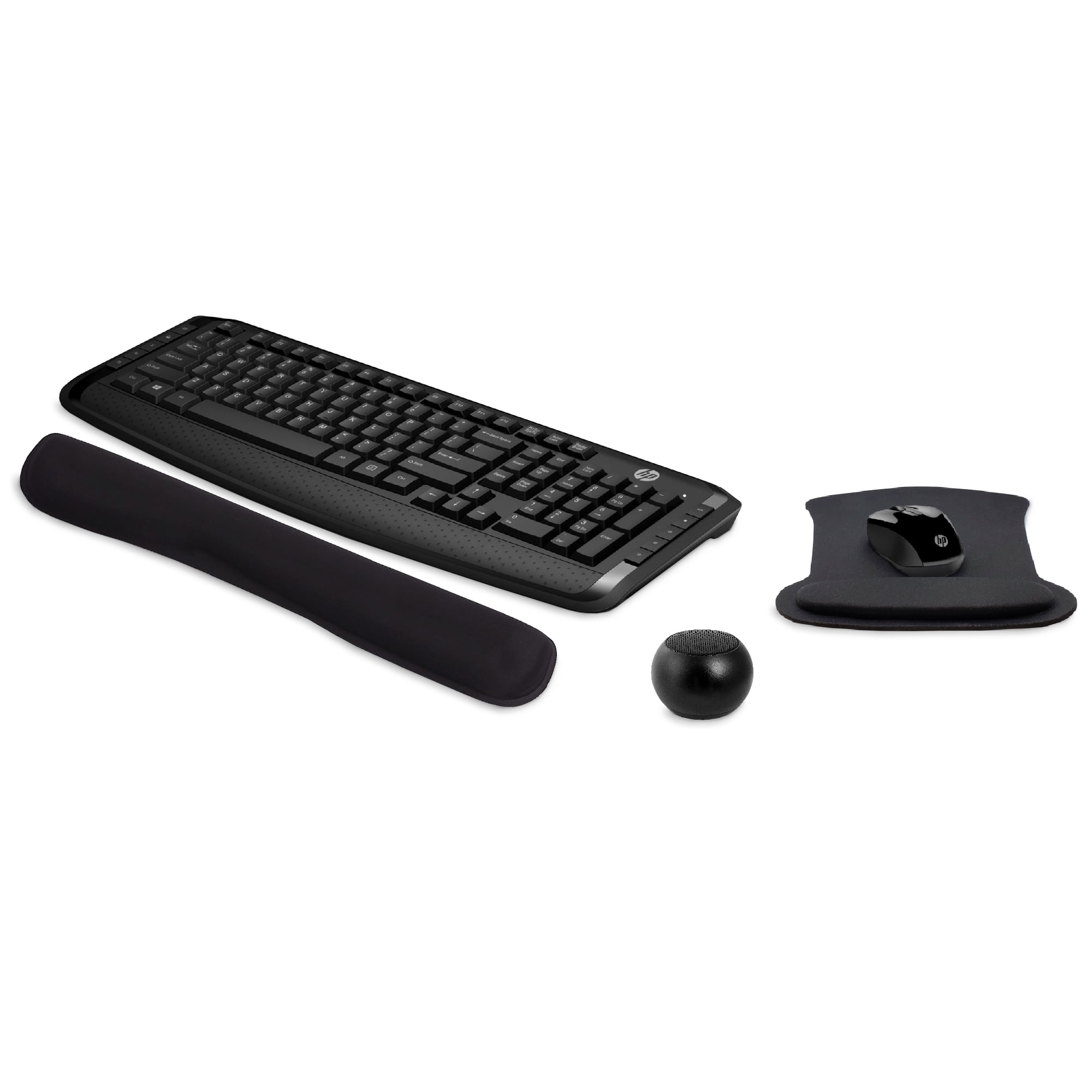HP Wireless Keyboard & Mouse 300 PC Accessories Bundle with Gel Mouse ...