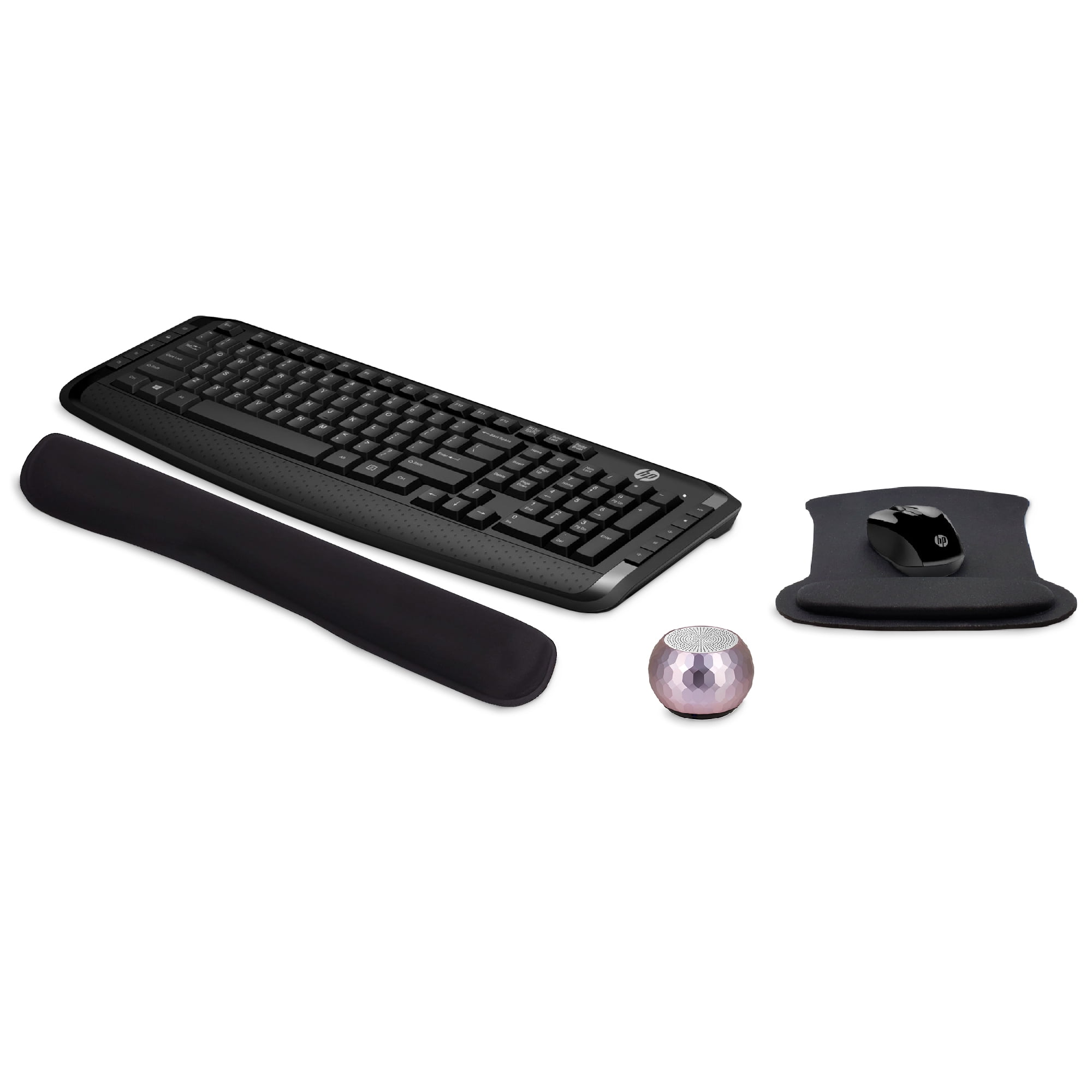 HP Wireless Keyboard & Mouse 300 PC Accessories Bundle with Gel Mouse ...