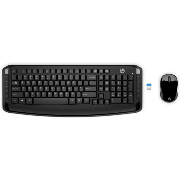 HP Wireless Keyboard and Mouse 300, Black,,3ML04AA#ABL - Walmart ...