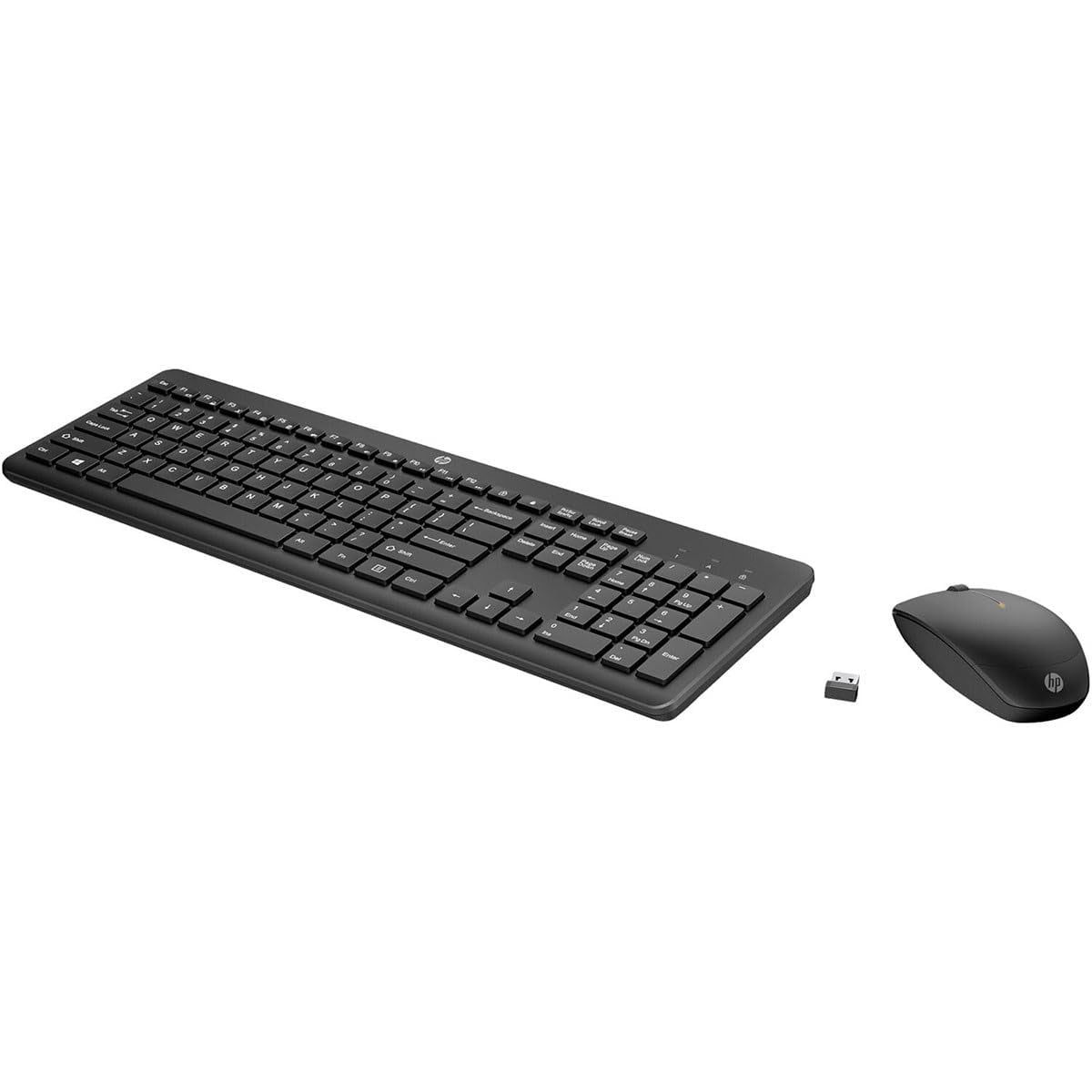 HP Wireless Keyboard and Mouse Combo - Full Size Membrane Chiclet Style Keyboard, 3-Zone Layout ...