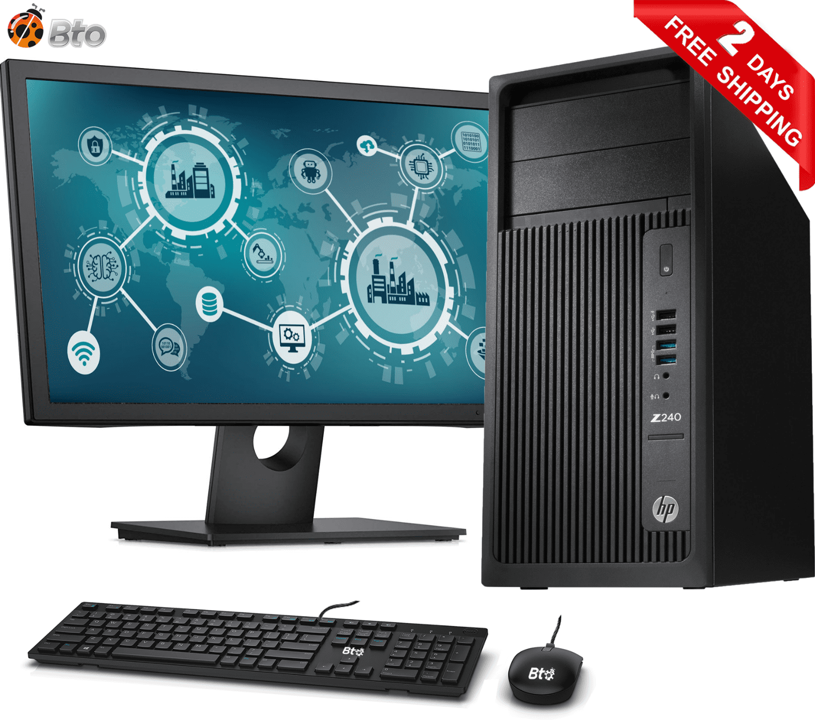 Restored HP Z240 Workstation Desktop Tower Computer, Intel Core i5 6th Gen. 3.2GHz Processor ...