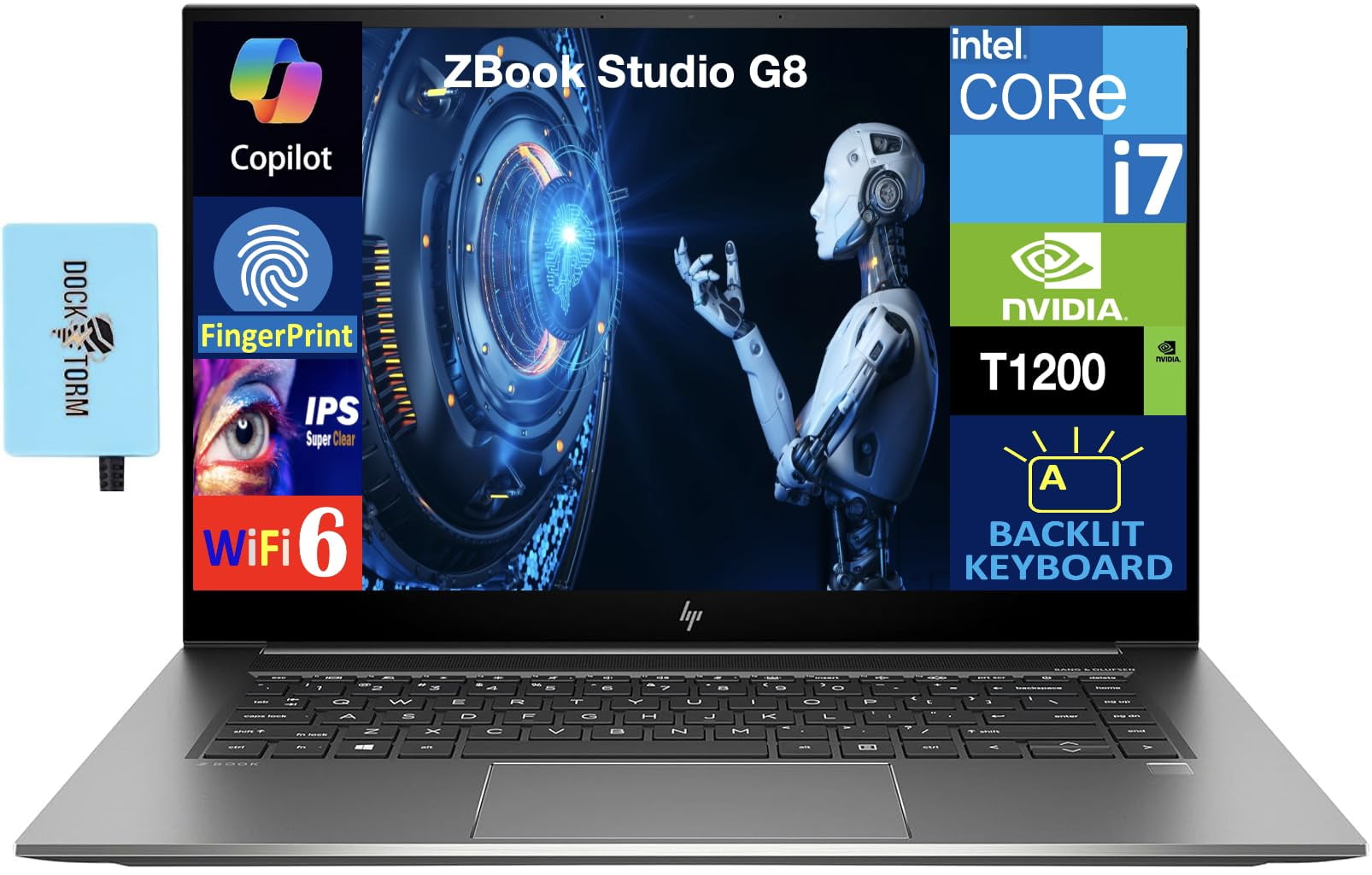 HP ZBook Studio Mobile Workstation 15.6" IPS FHD Display (Intel Core i7-11850H vPro, T1200 4GB ...