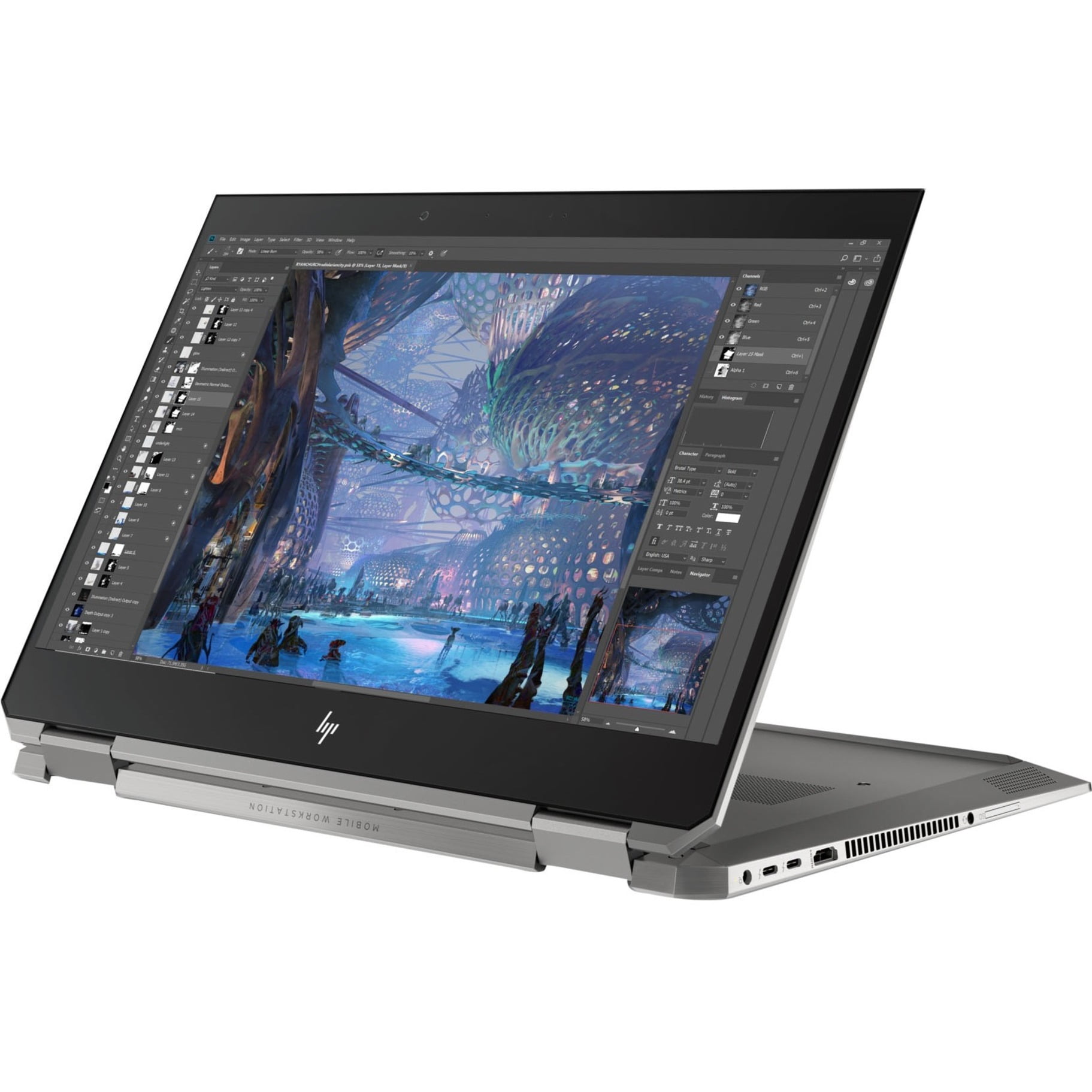 HP ZBook Studio x360 G5 15.6" 4K UHD Touchscreen 2-in-1 Laptop, Intel ...