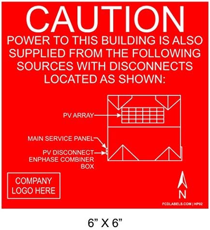 HP02 Red and White Acrylic Solar House Placard with Adhesive Backing (6 ...