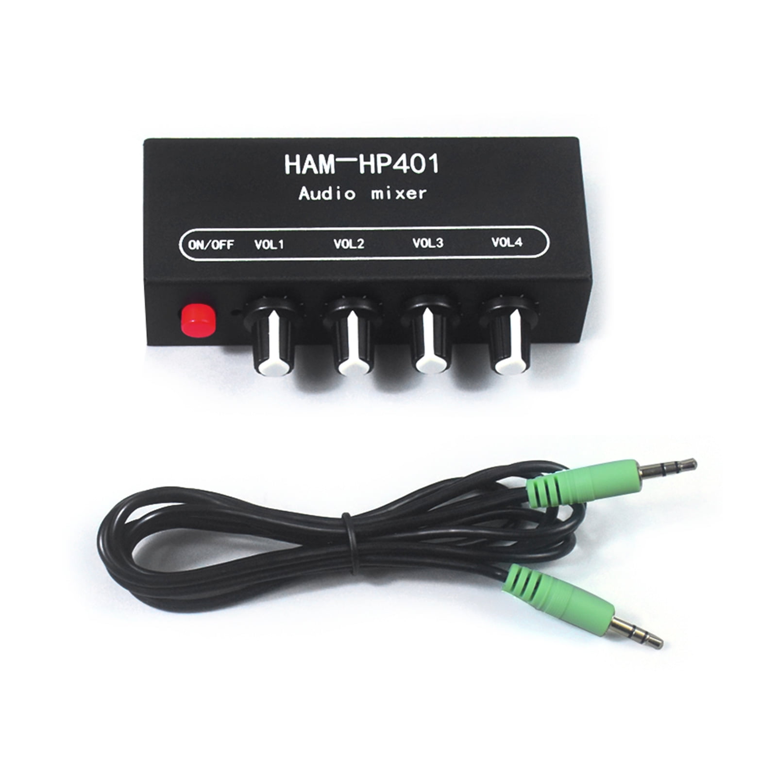 HP204 Metal Stereo Sound Mixer Auditory Distributor with 4 Input 1 ...