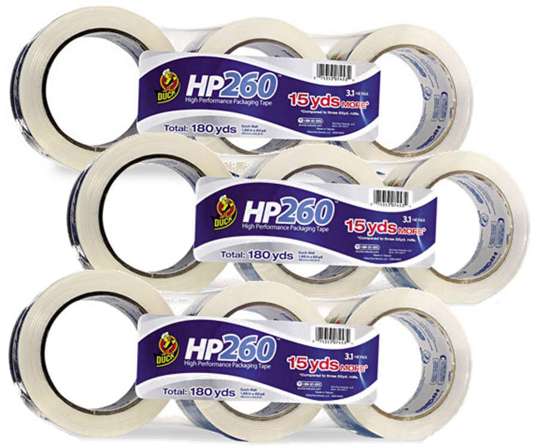 HP260 Duck Clear Tape, High-performance 1.88 X 60 Yards, 9 Rolls ...