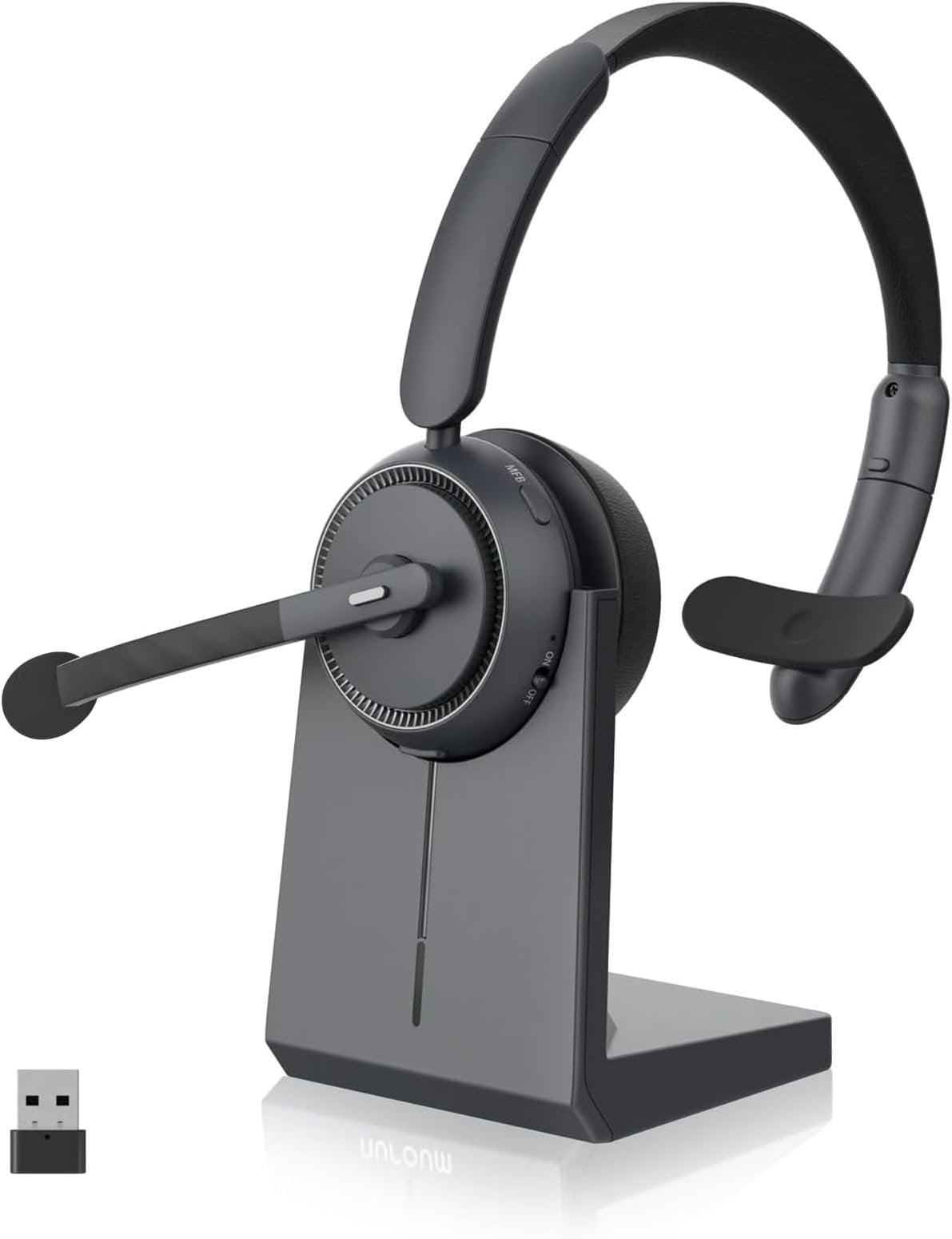 HP31S(2nd Gen) Single Ear Headset with Mic, Headset with Noise ...