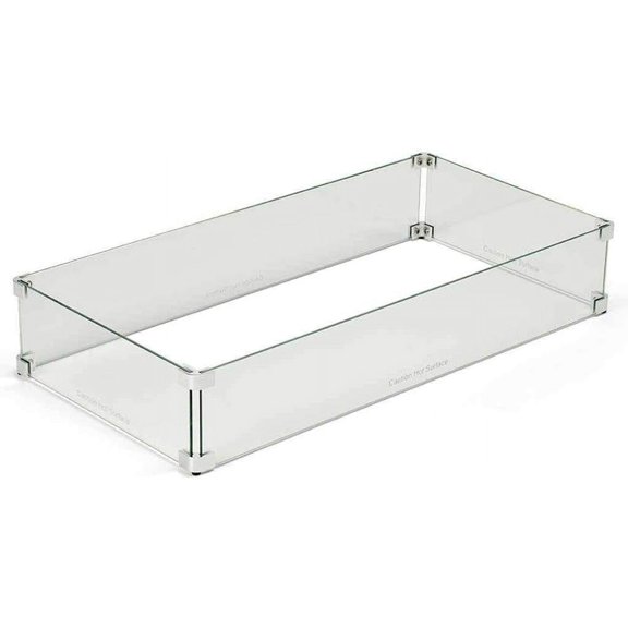 Patio Fire Pit Wind Guards in Clear Tempered Glass for Outdoor Use