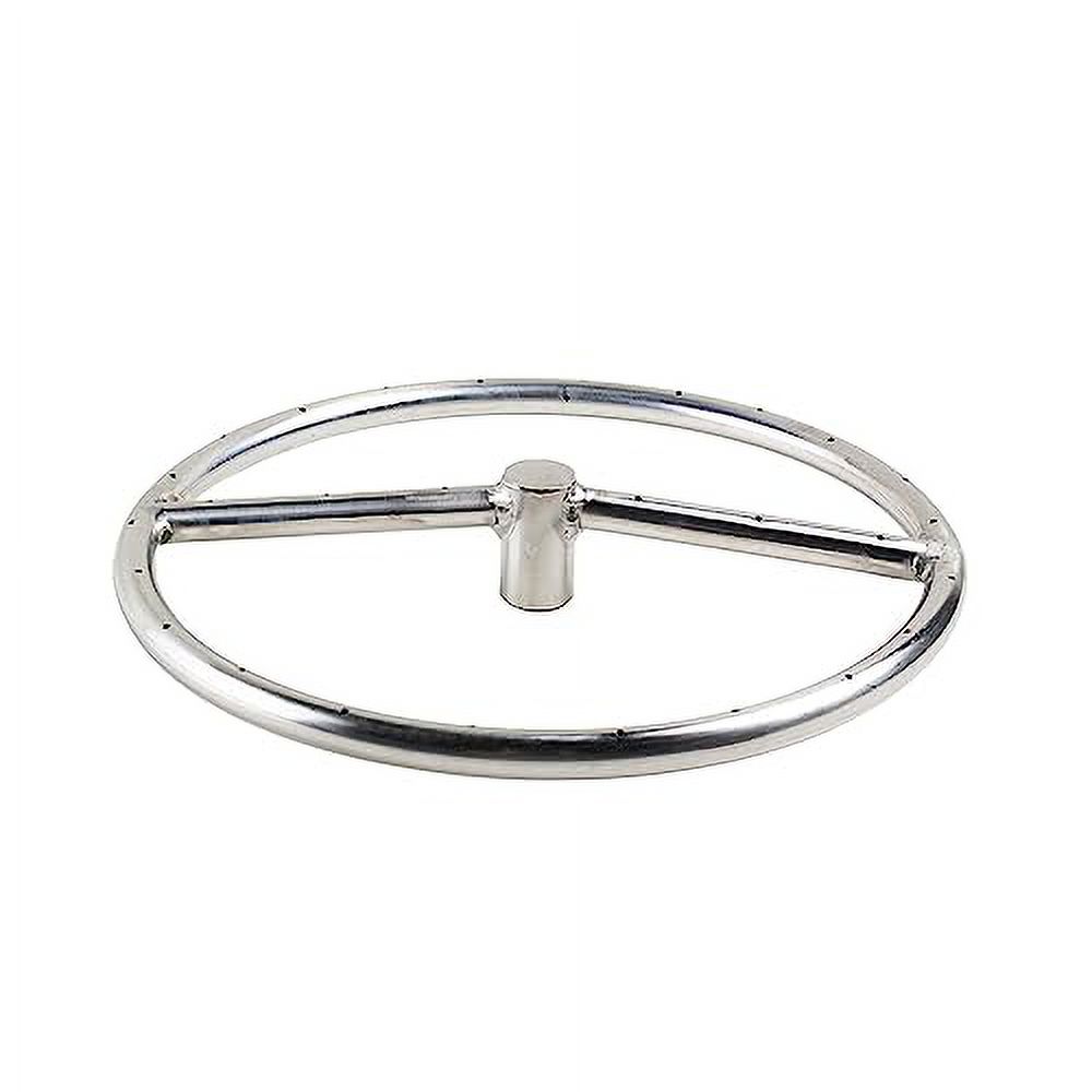 HPC Fire Round Stainless Steel Fire Pit Burner (FRS-12-NG), 12-Inch ...