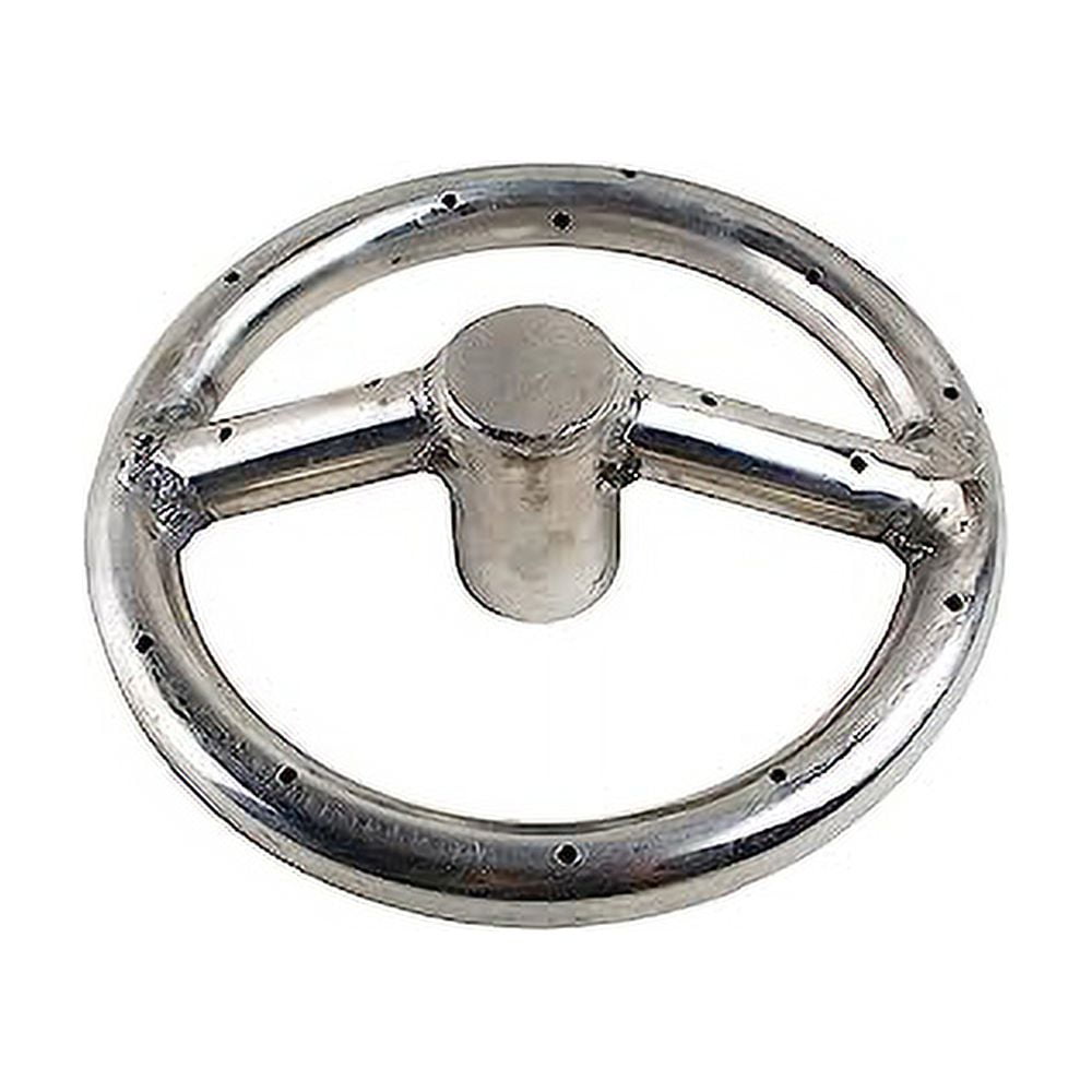 HPC Fire Round Stainless Steel Fire Pit Burner (FRS-6-NG), 6-Inch ...
