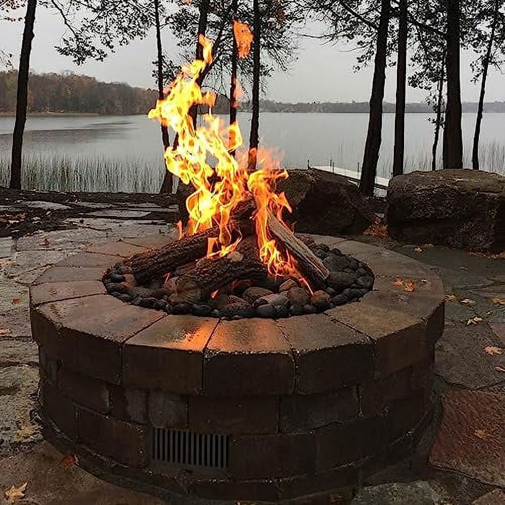 HPC Fire Round Stainless Steel Fire Pit Burner (FRS-6-NG), 6-Inch ...