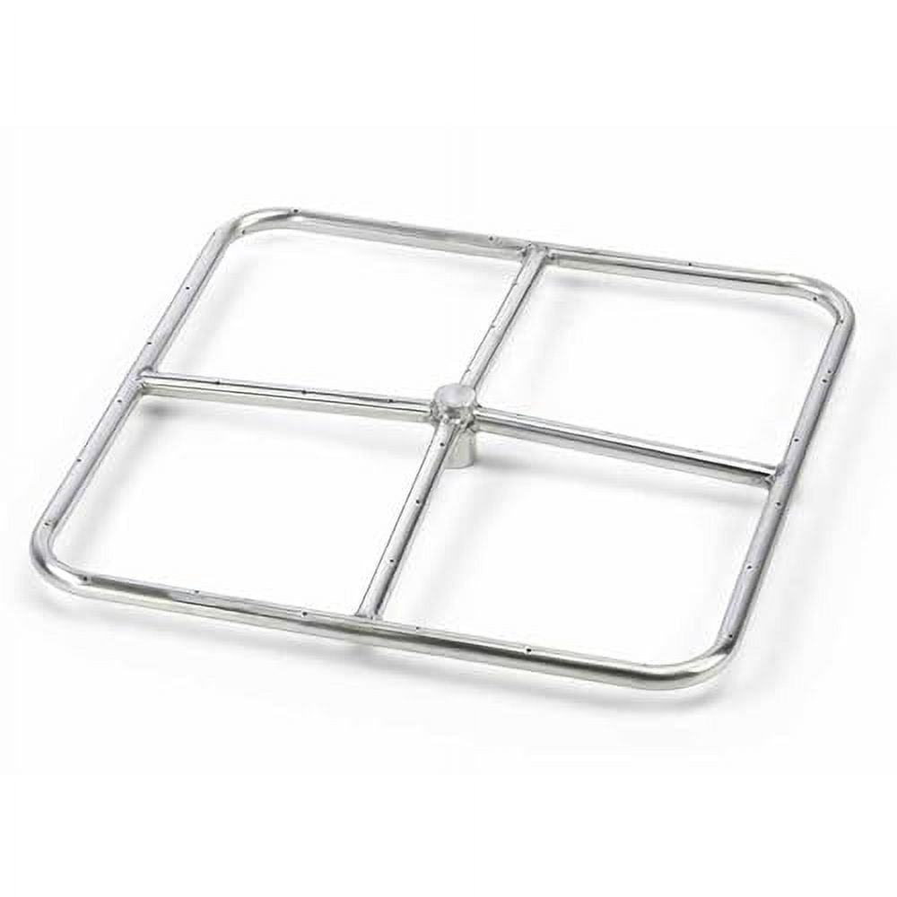 HPC Fire Square Stainless Steel Fire Pit Burner (FRSSQ-12-NG), 12x12 ...