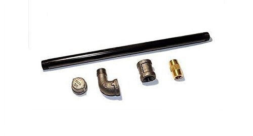 HPC Fire Straight Black Steel Gas Log Lighter Kit (S24N), 24-Inch ...