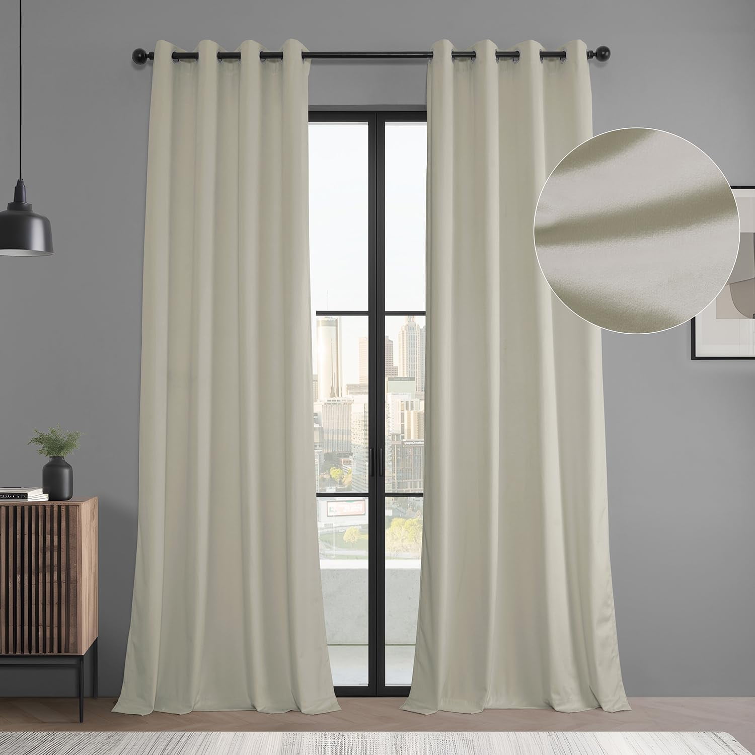 HPD Half Price Drapes Basic Deluxe Velvet Room Darkening Curtains 2 Panels Set - Grommet ...
