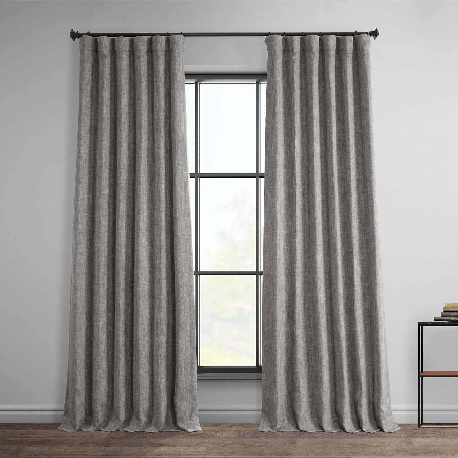 HPD Half Price Drapes Clay Faux Linen Room Darkening Curtains for ...