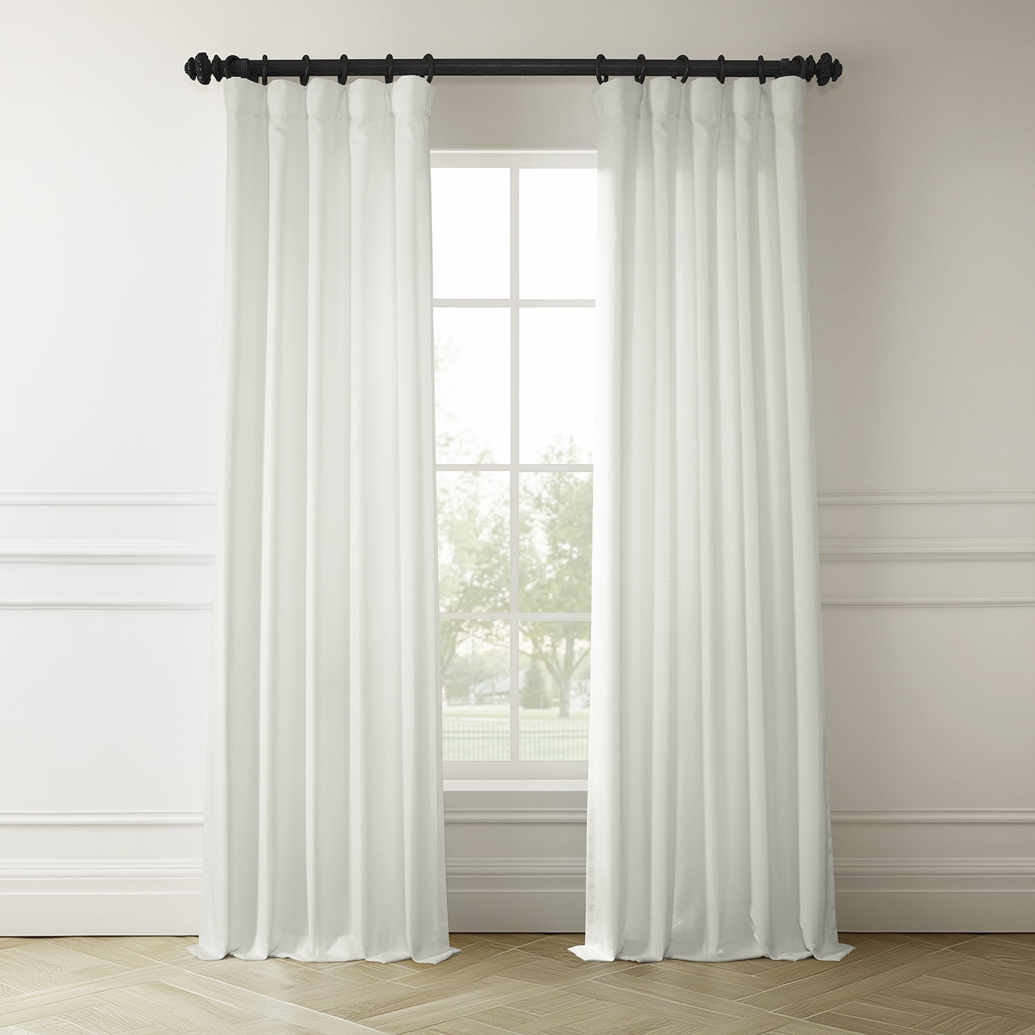 HPD Half Price Drapes Magnolia Off White Italian Faux Linen Room ...