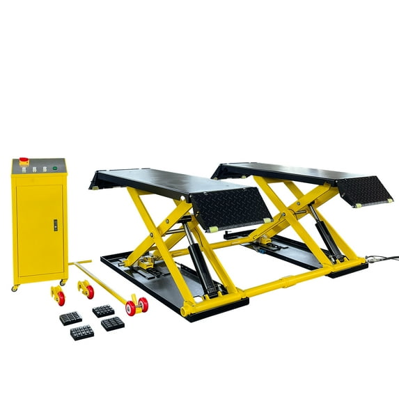 HPDAVV 8,000 LBS Scissor Lift Mid Rise Electric Release Auto Lift 110V ...