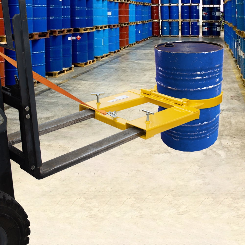 HPDAVV Drum Grabber 1500lbs Capacity Single Fork Mounted Drum Gripper ...