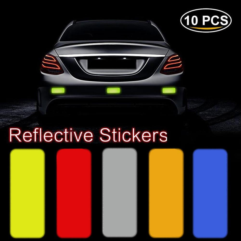 HPDL 10 Pcs Car Reflective Stickers Multifunctional Body Reflective ...