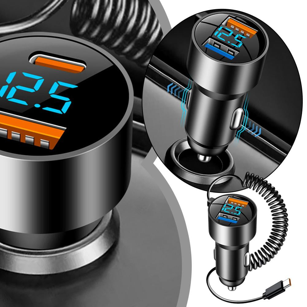 HPDL 100W/200W Mini Car USB/QC3.0 PD Charger 12-24V Fast ψ Car μр USB ...