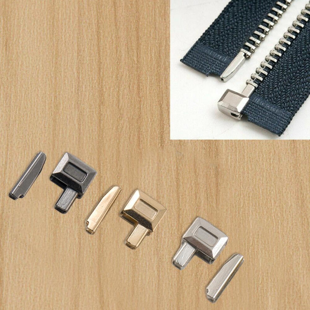 HPDL 10pcs Metal Zipper Stoppers DIY Repair Open End Zipper DIY Clothe ...