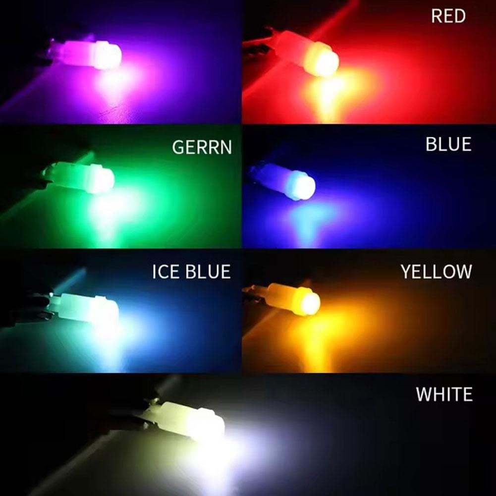 HPDL 10pcs white car LED instrument light T5 COB center control light ...
