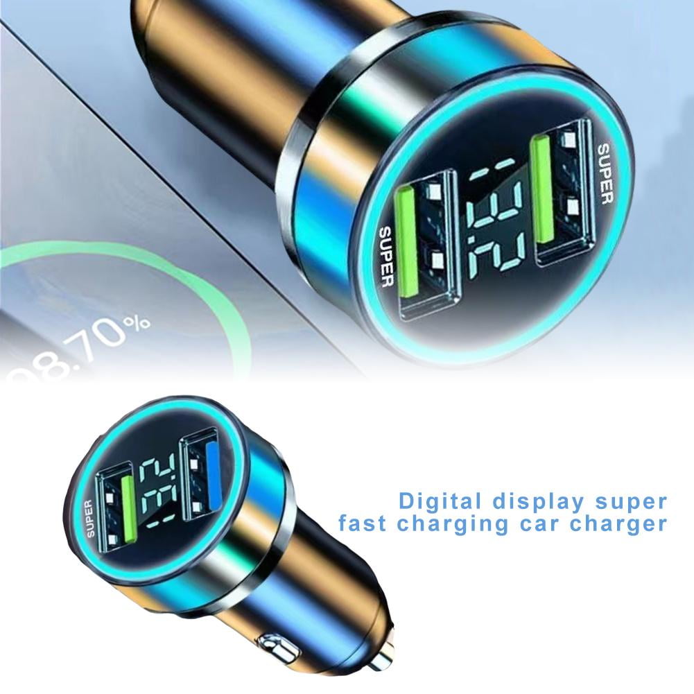 HPDL 120240W Digital Display Super Fast Charging Car Charger 2USB ...