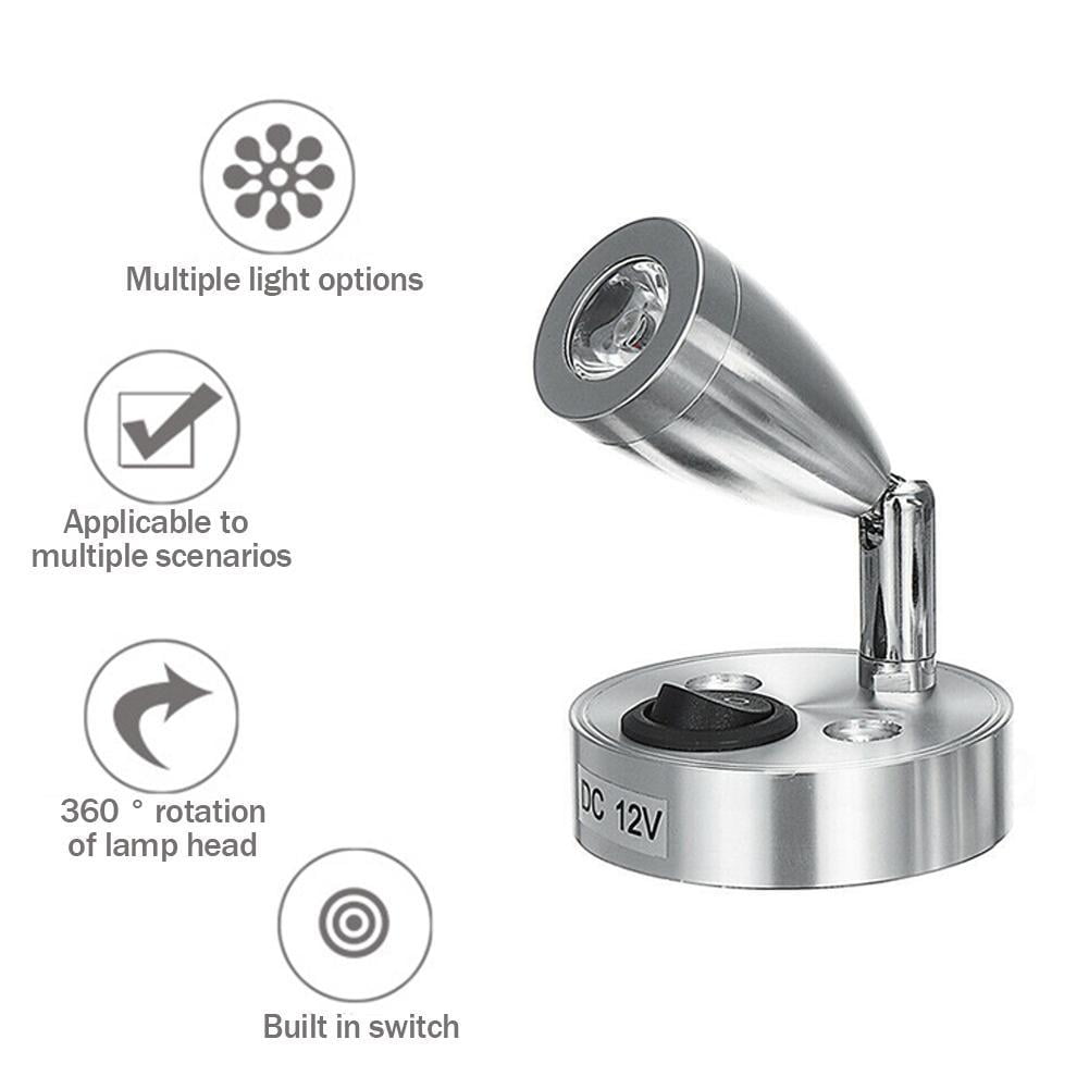 HPDL 1PC 12V LED Spot Reading Light Switch Camper Van For Boat ...