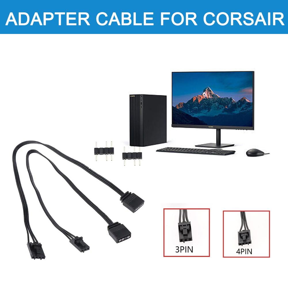HPDL 1X For Corsair RGB to Standard ARGB 3Pin 5V Adapter cable ...