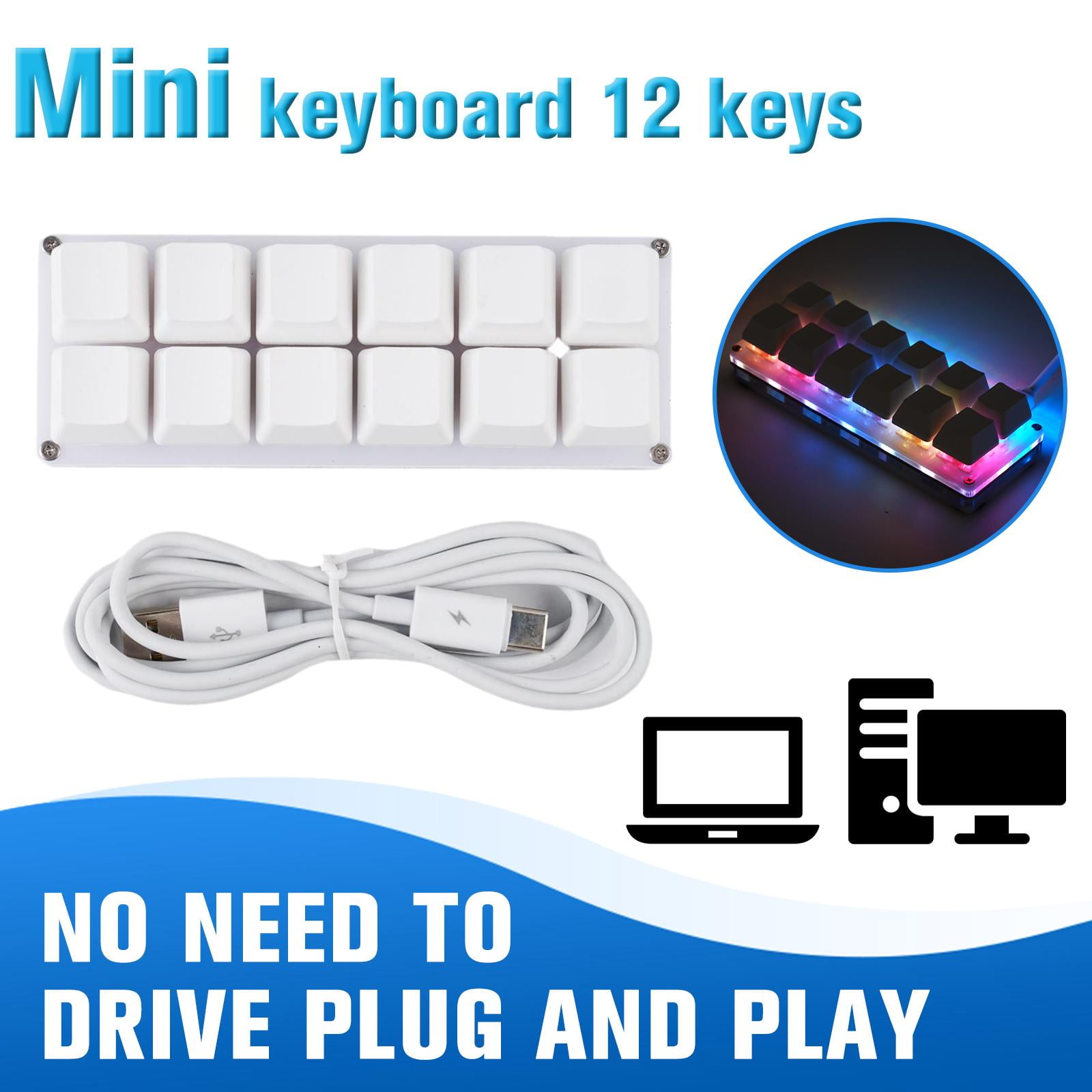 HPDL 1x 12key Keyboard DIY Custom USB Programming Shortcut Mechanical ...