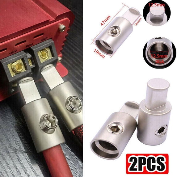 HPDL 2 X Car Audio AMP 1/0 Gauge Power Ground Wire Pin AWG Terminal ...