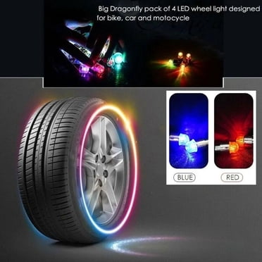 Deago 2Pcs LED Wheels Tire Tyre Air Valve Stem Caps Neon Light Lamp ...
