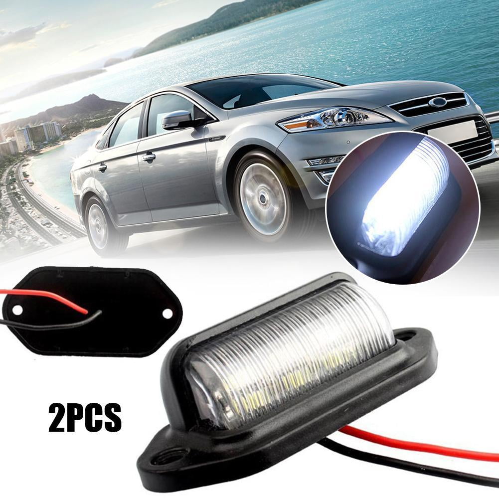 HPDL 2X 6 LED License Number Plate Light Lamps For Truck G4Q4 Lorry 12 ...