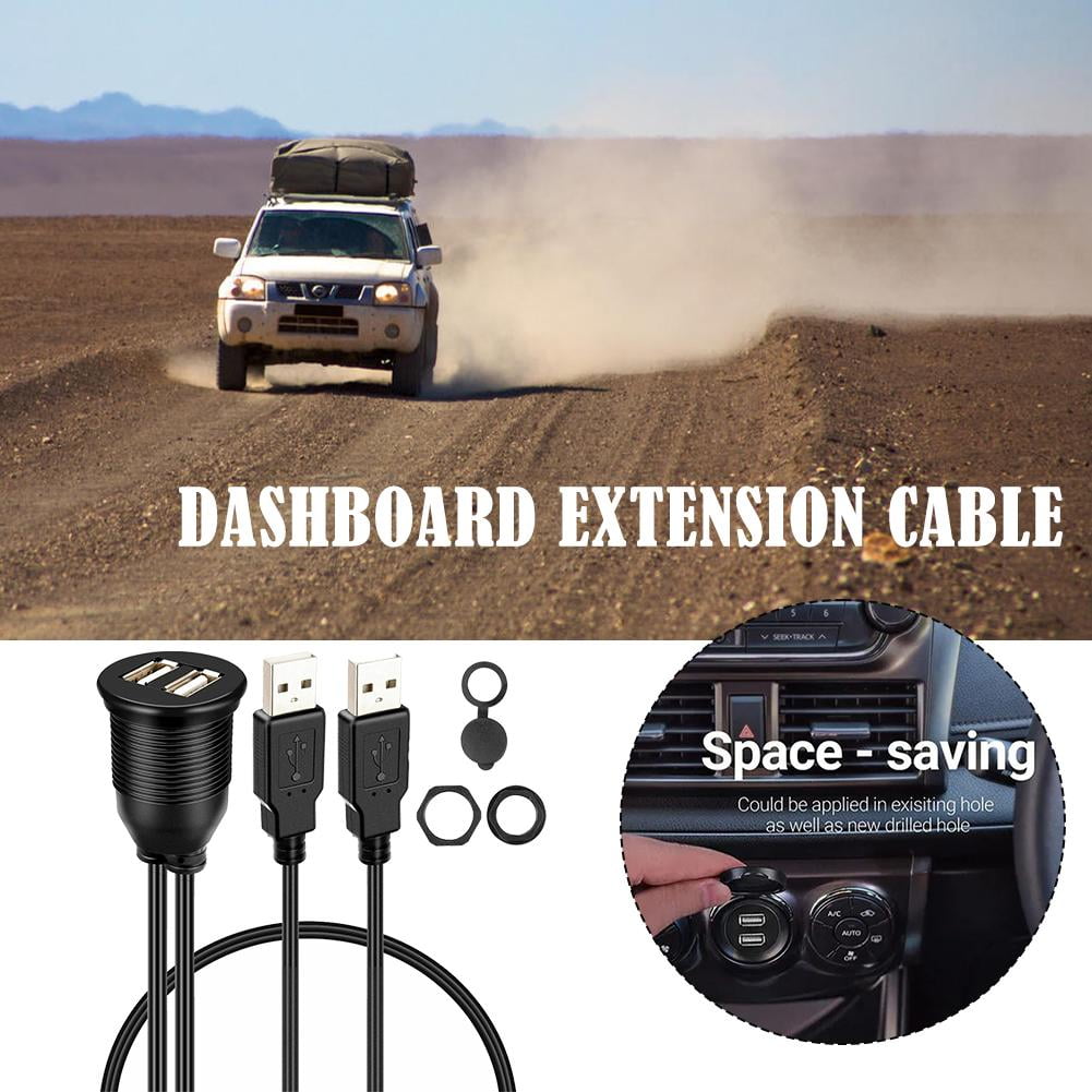 HPDL 2m without bracket dual port USB2.0 waterproof cable car ship RV ...