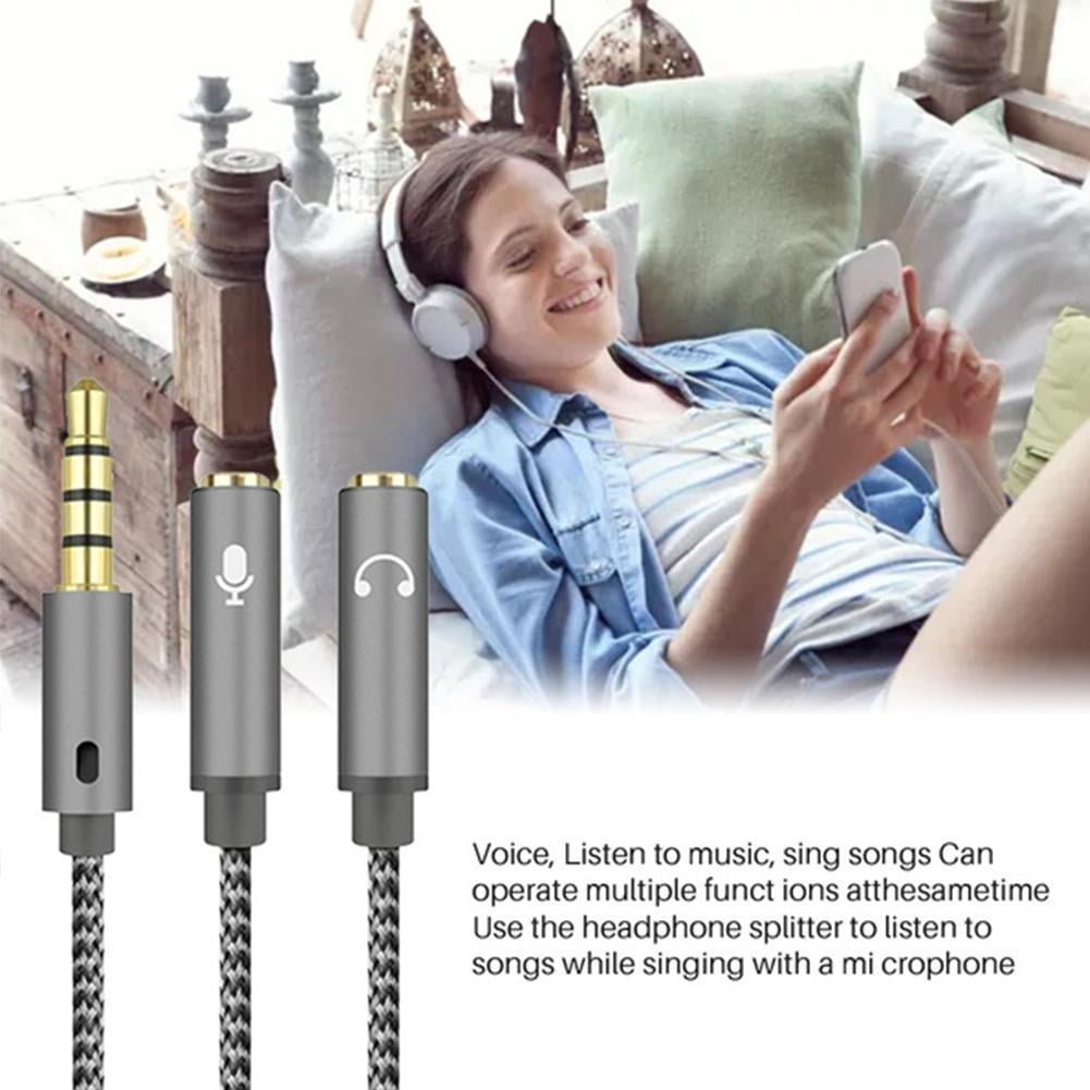 HPDL 3.5mm Headset Adapter Y-Splitter Jack Cable w/ Separate and ...