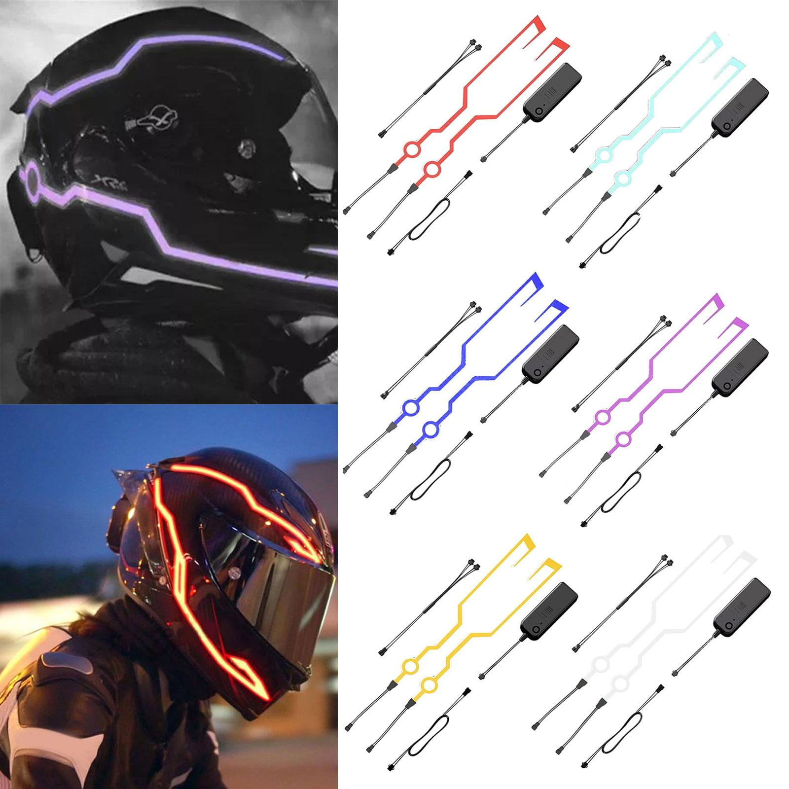HPDL 3 Modes Motorcycle Helmet LED Night Safety Warn Light Strip Riding ...
