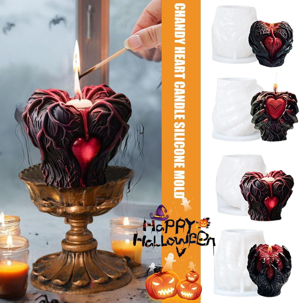 HPDL 3D Silicone Candle Moulds DIY Heart Soap Aromatherapy Candles Wax ...