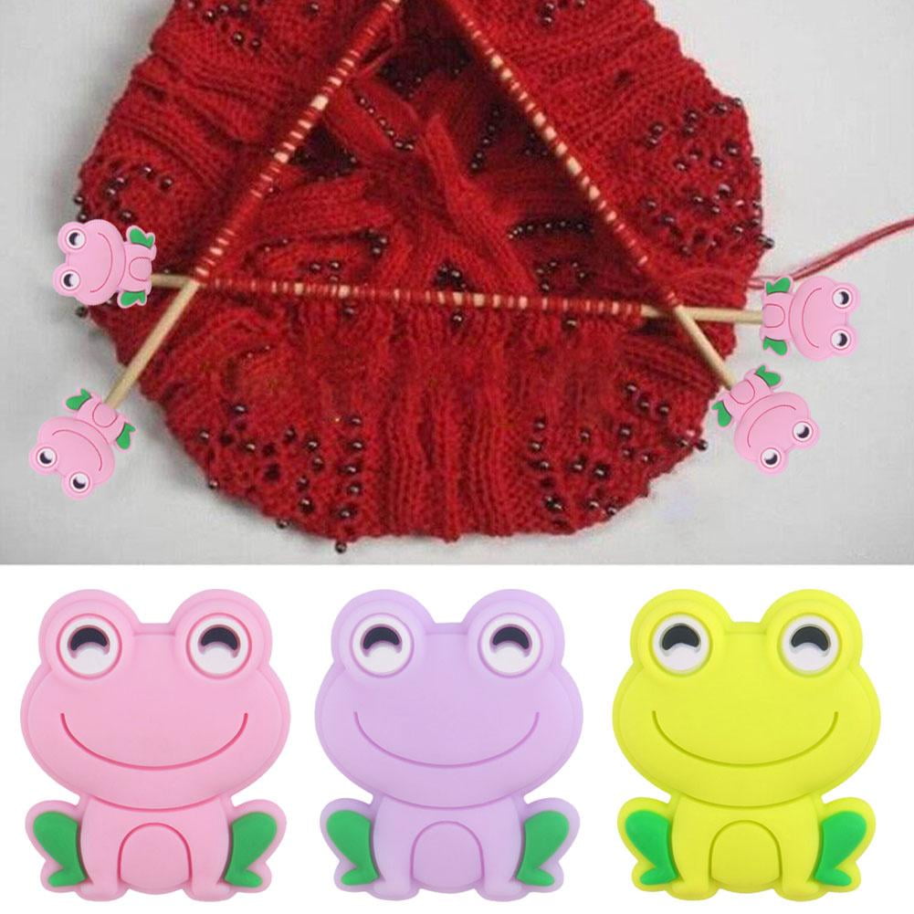 Clerance! 4 Pack Frog Knitting Needle Stoppers Knitting Needles F5T7 ...