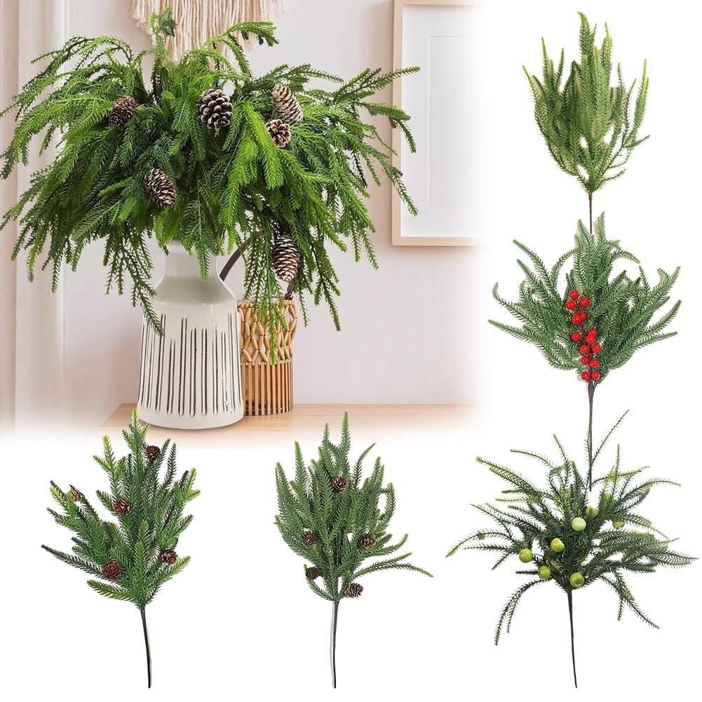 HPDL 45cm Soft and Realistic Norfolk Pine Branches Home Wedding ...