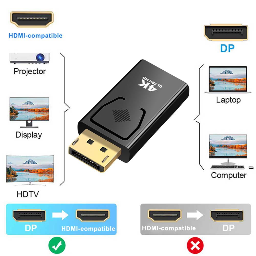 HPDL 4k4k dp to hdmi video adapter displayport male to HDMI computer TV ...