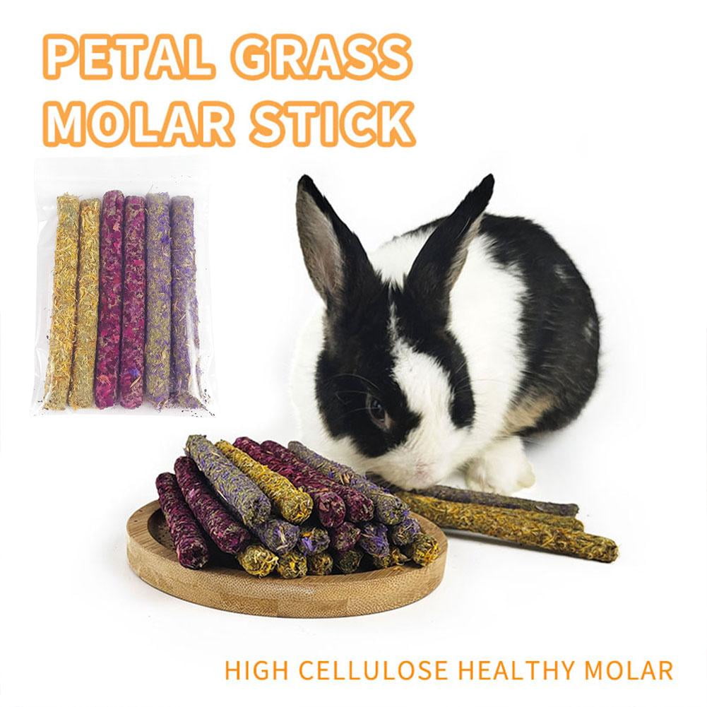 Clerance! 6pcs Rabbit Chew Sticks Mixed Natural Flower Chew Toys For ...