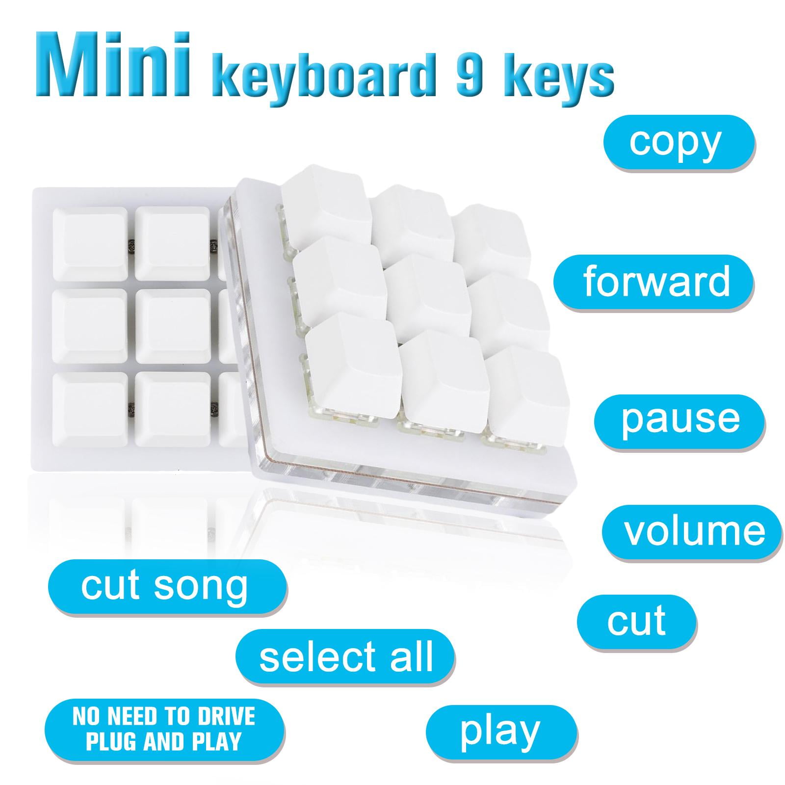 HPDL 9 Keys Keyboard Mechanical Macro with Software Setting Hot ...